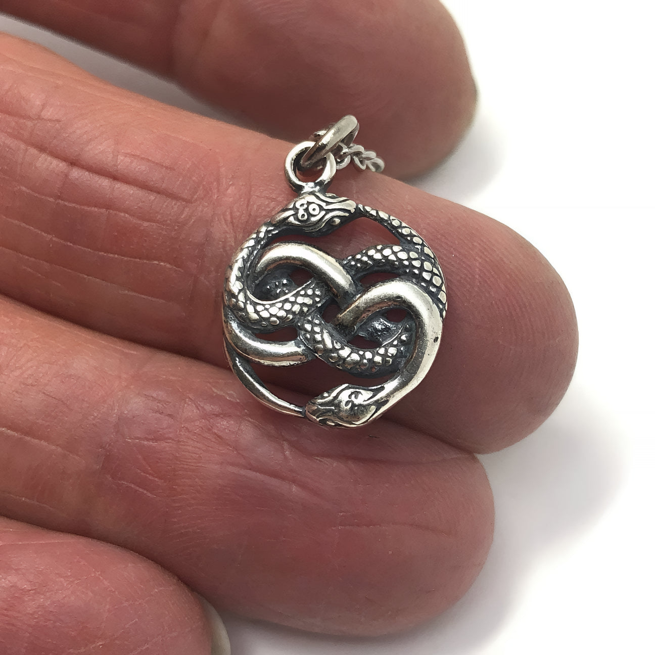 Auryn Ouroboros Necklace Sterling Silver |Moon Raven Designs – Moon ...